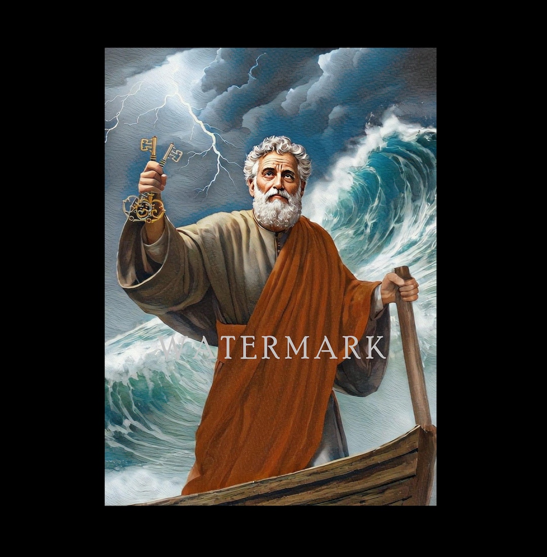 St. Peter the Fisherman - the Barque of Peter - Custom Digital Oil ...