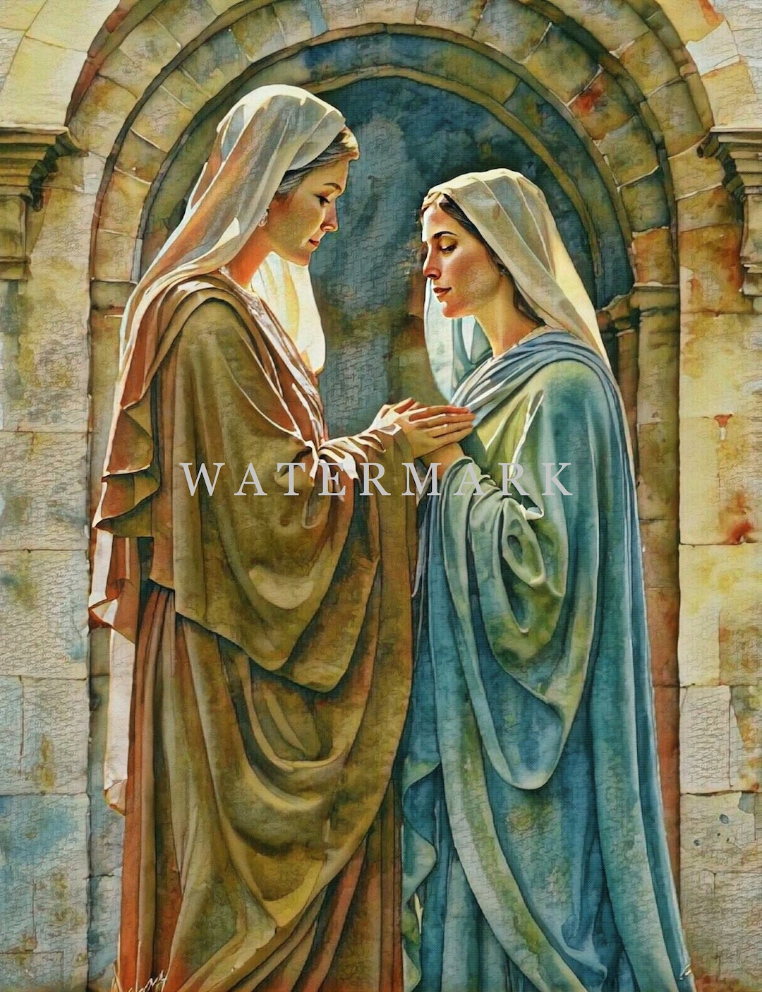 The Visitation of the Blessed Virgin Mary to Elizabeth Custom Digital ...