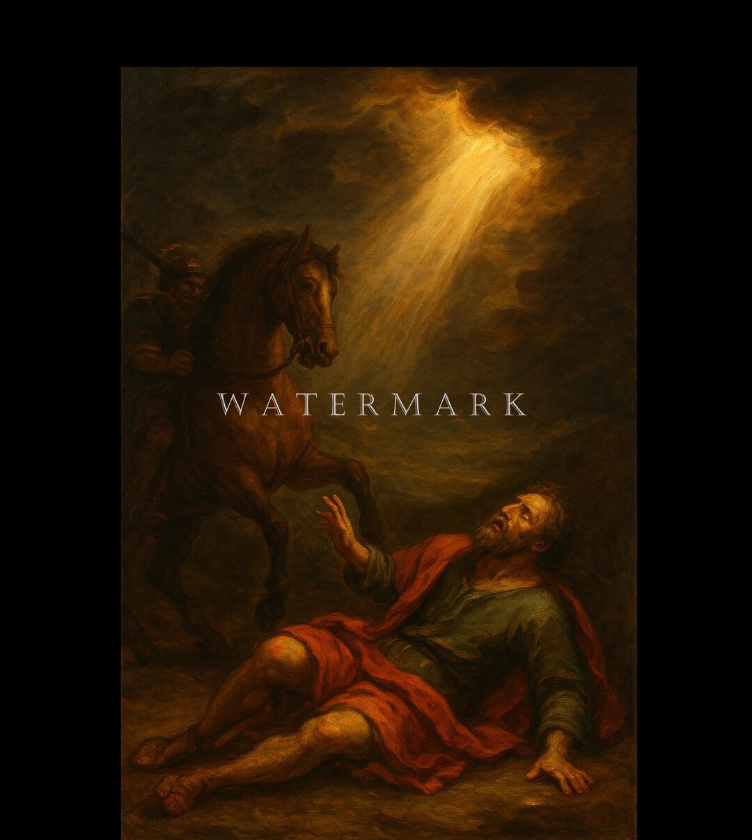 The Conversion of St. Paul the Apostle Custom Digital Oil Painting ...