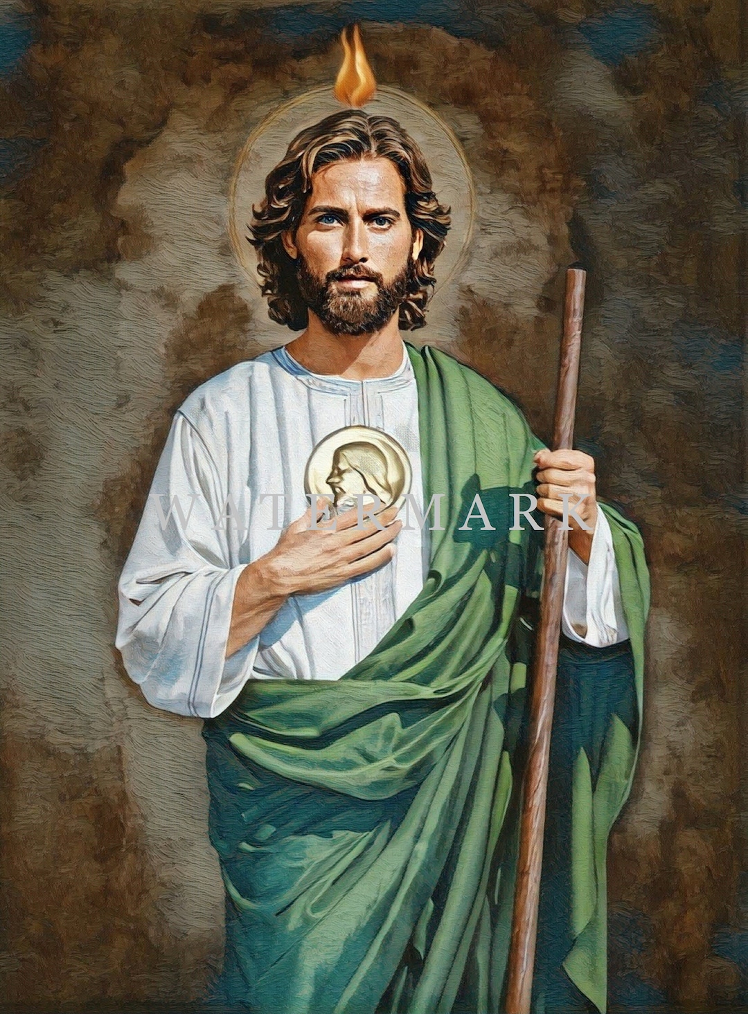 St. Jude Thaddeus - Patron Saint of Desperate Causes Custom Digital Oil ...
