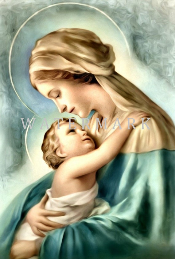 Custom DIGITAL DOWNLOAD Digital Oil Painting of the Blessed | Etsy