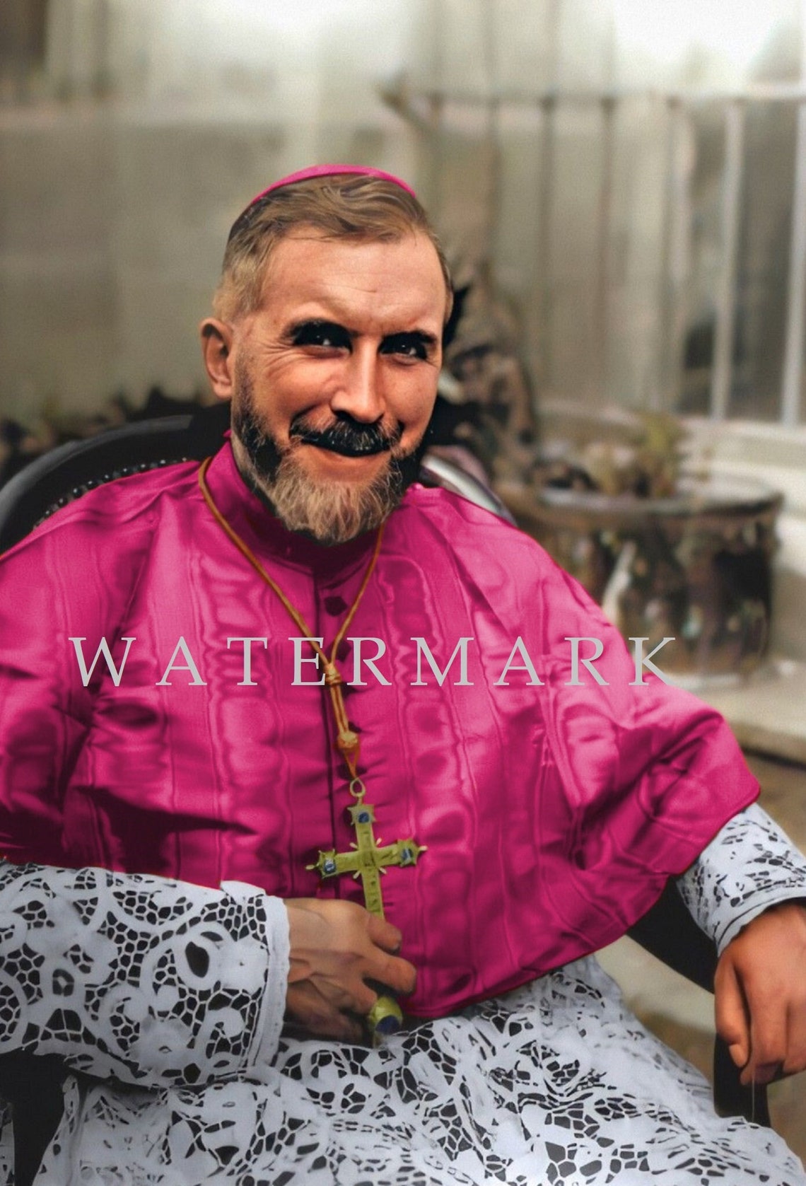 Custom Colorized Photo DIGITAL DOWNLOAD Catholic SSPX Founder - Etsy