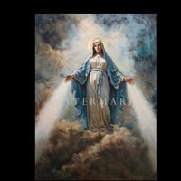 Blessed Virgin Mary | Mother Mary Painting | Modern Christian Artwork ...