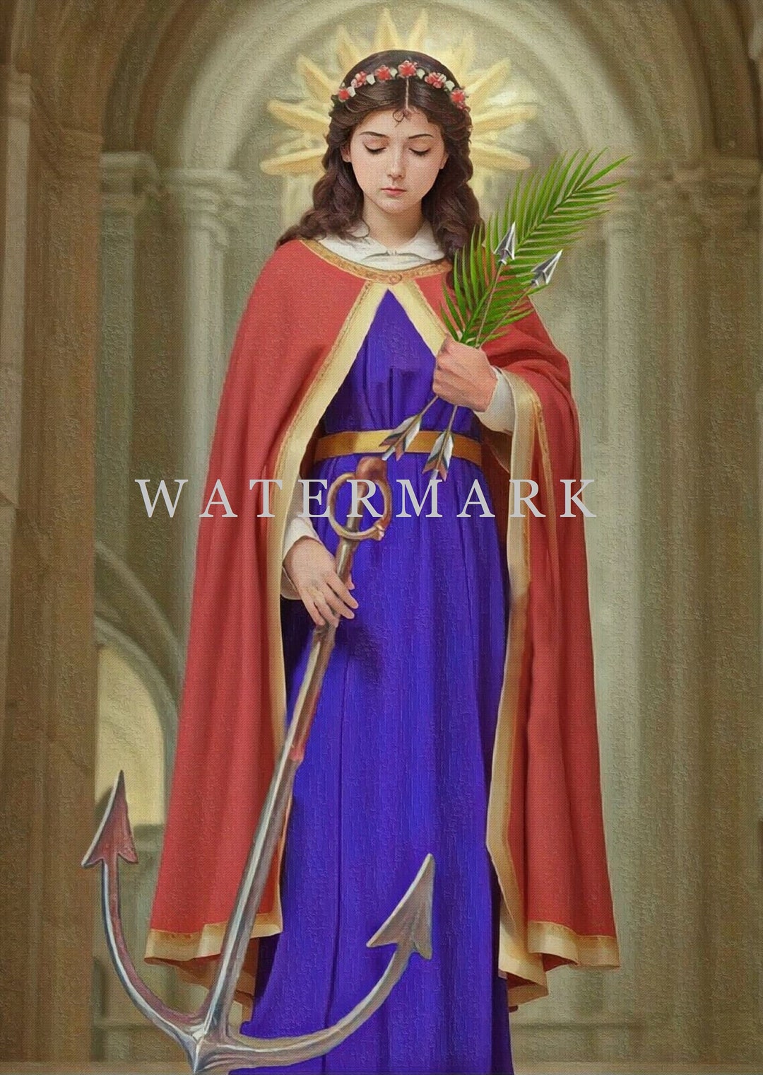 St. Philomena Custom Digital Oil Painting DIGITAL DOWNLOAD - Etsy