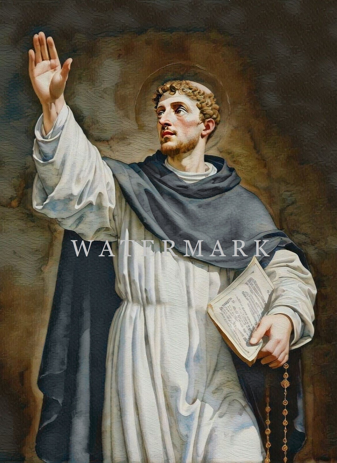 St. Dominic De Guzman Custom Digital Oil Painting DIGITAL DOWNLOAD - Etsy
