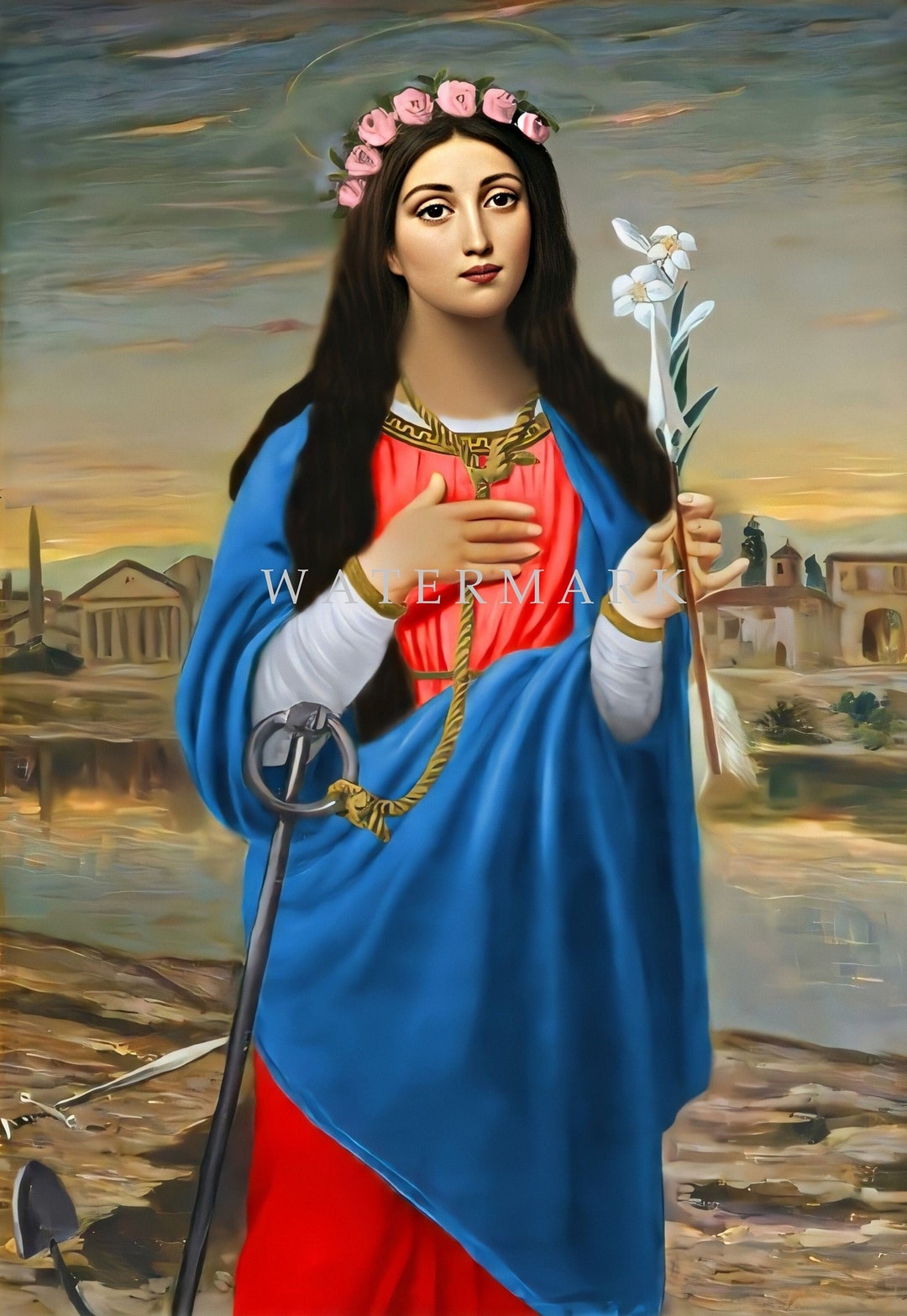 St. Philomena Customized and Restored DIGITAL DOWNLOAD Digital Oil ...