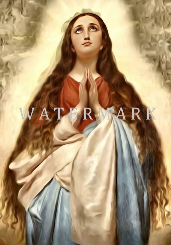 Custom DIGITAL DOWNLOAD Digital Oil Painting of the Assumption | Etsy