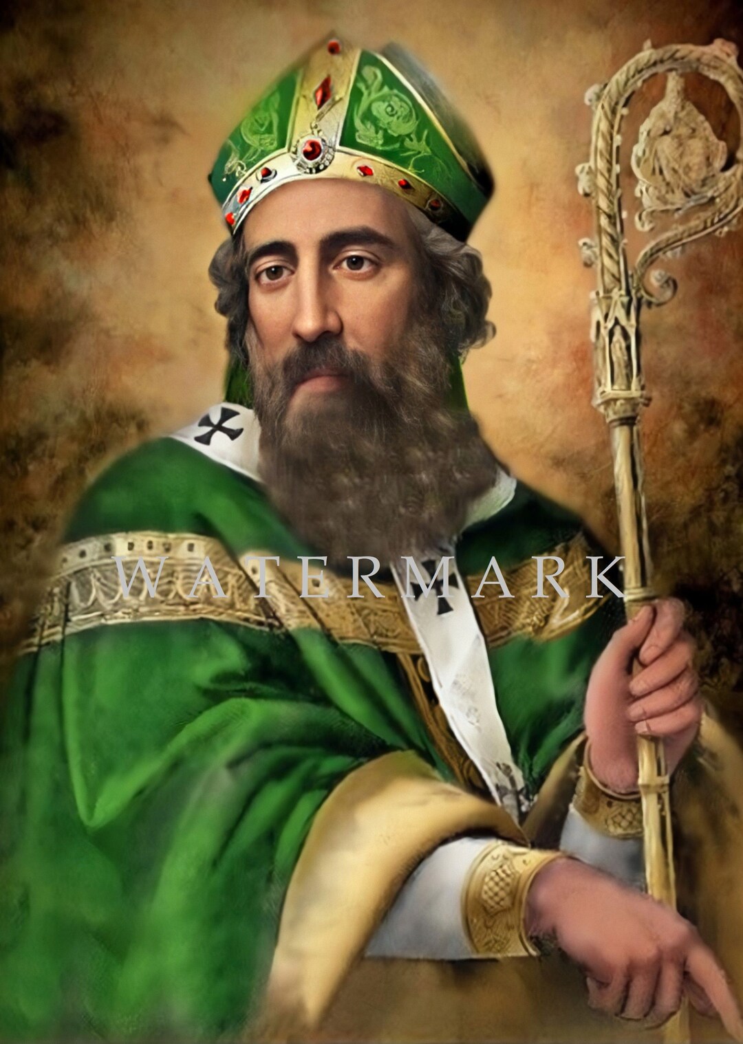 St. Patrick of Ireland Custom Digital Oil Painting DIGITAL DOWNLOAD - Etsy