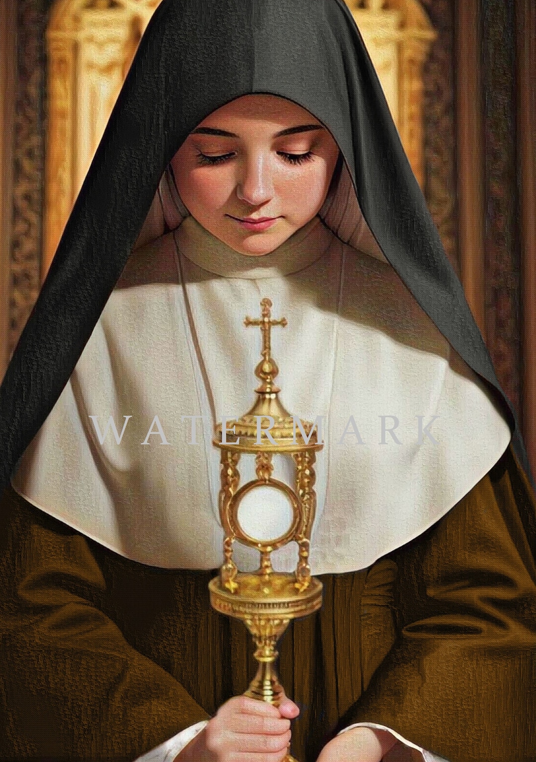 St. Clare of Assisi Custom Digital Oil Painting DIGITAL DOWNLOAD - Etsy