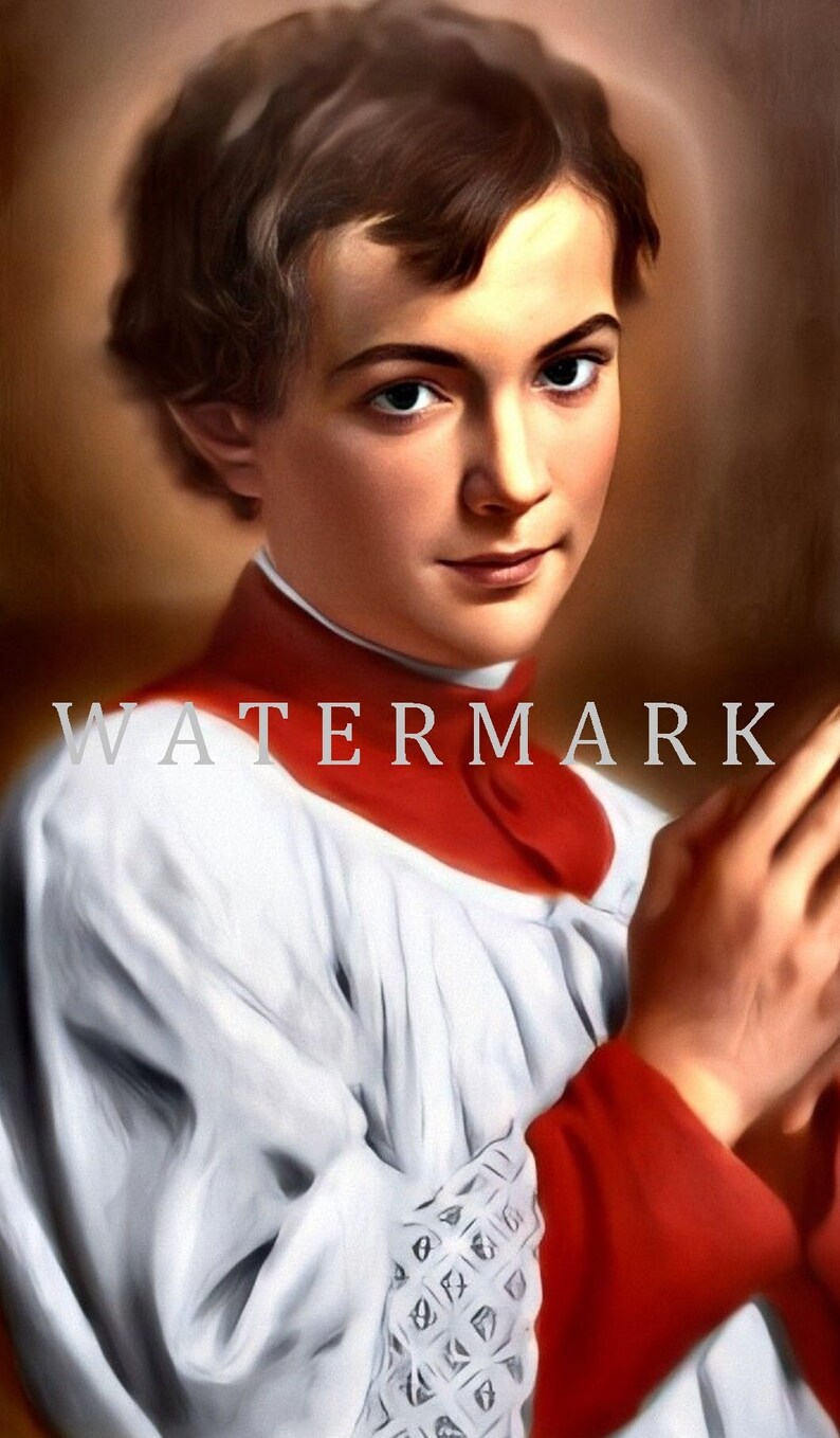 St. Dominic Savio DIGITAL DOWNLOAD Custom Digital Oil Painting - Etsy