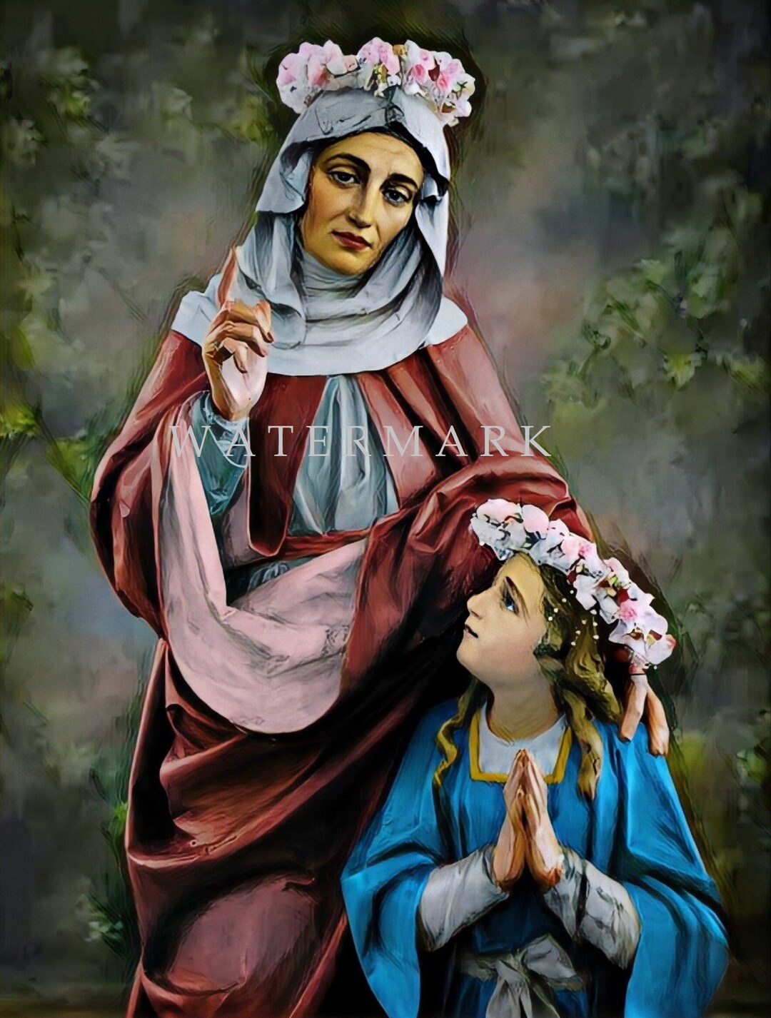 St. Anne With the Child Mary Custom Digital Oil Painting DIGITAL ...