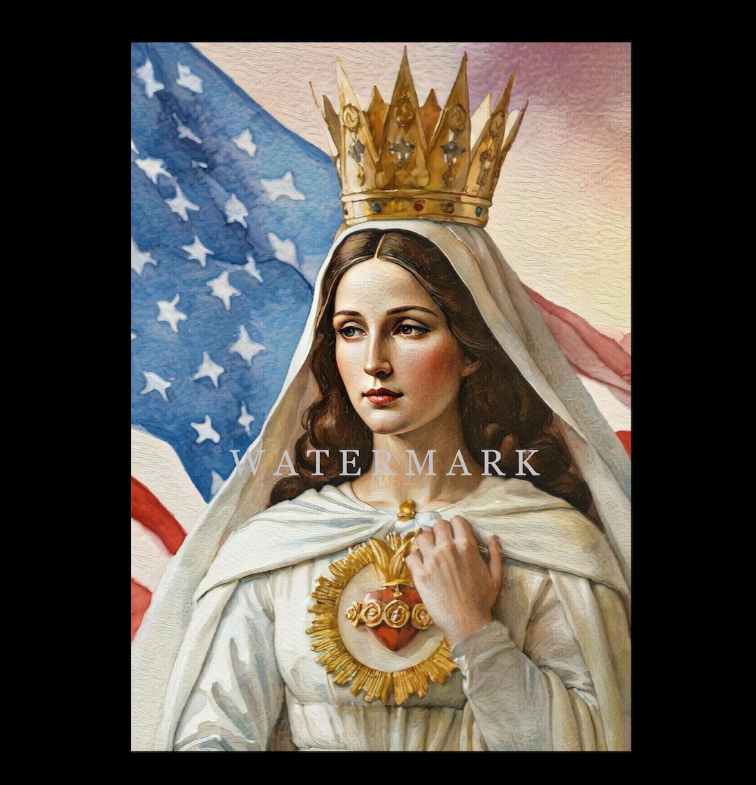 Our Lady of America Custom Digital Oil Painting DIGITAL DOWNLOAD - Etsy
