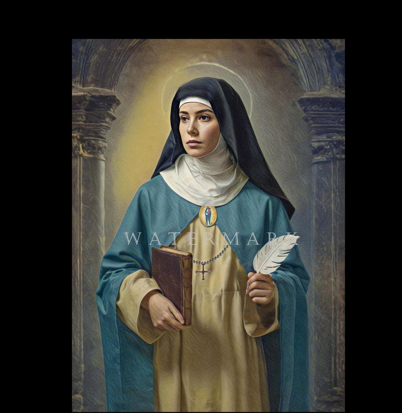 Venerable Mary of Agreda - Mystical City of God - Custom Digital Oil ...