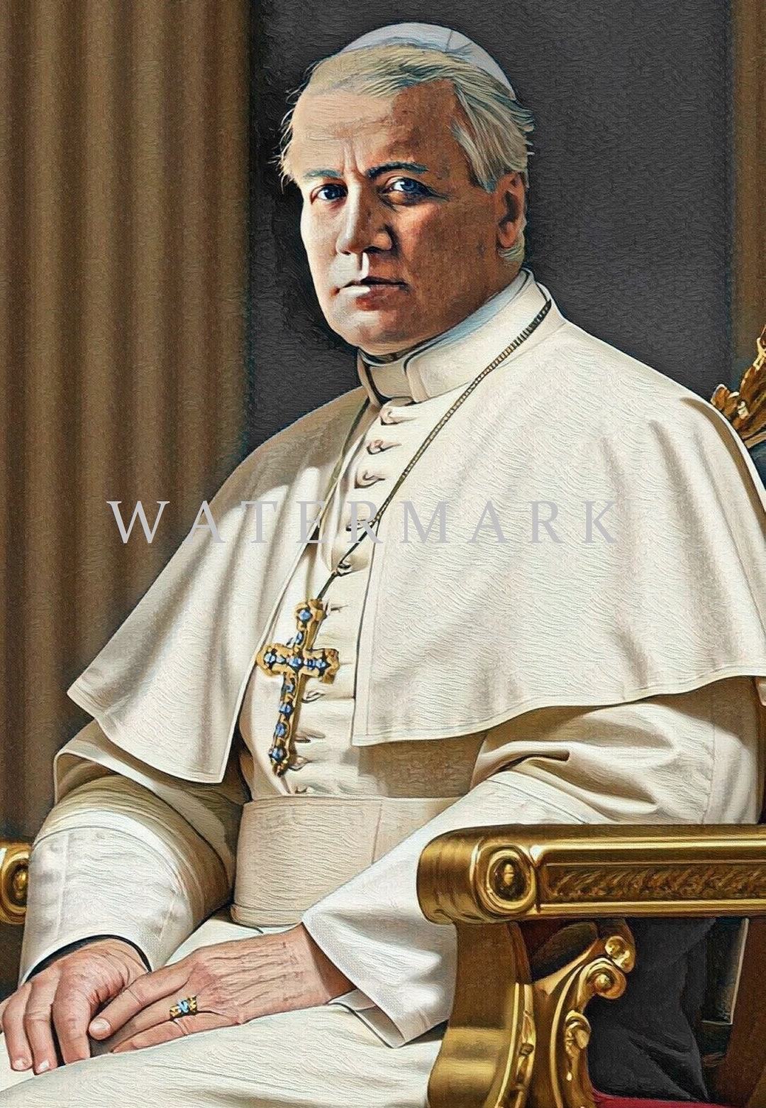 Pope St. Pius X Custom Digital Oil Painting DIGITAL DOWNLOAD - Etsy
