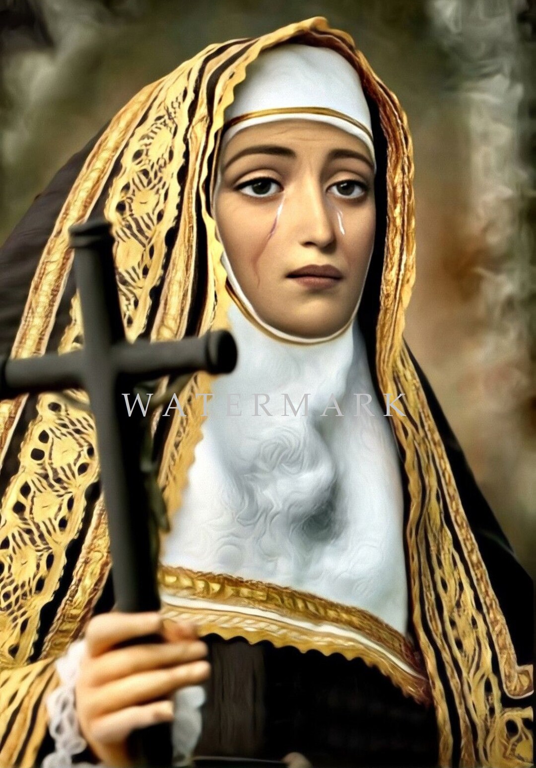 St. Monica of Hippo Custom Digital Oil Painting DIGITAL DOWNLOAD - Etsy