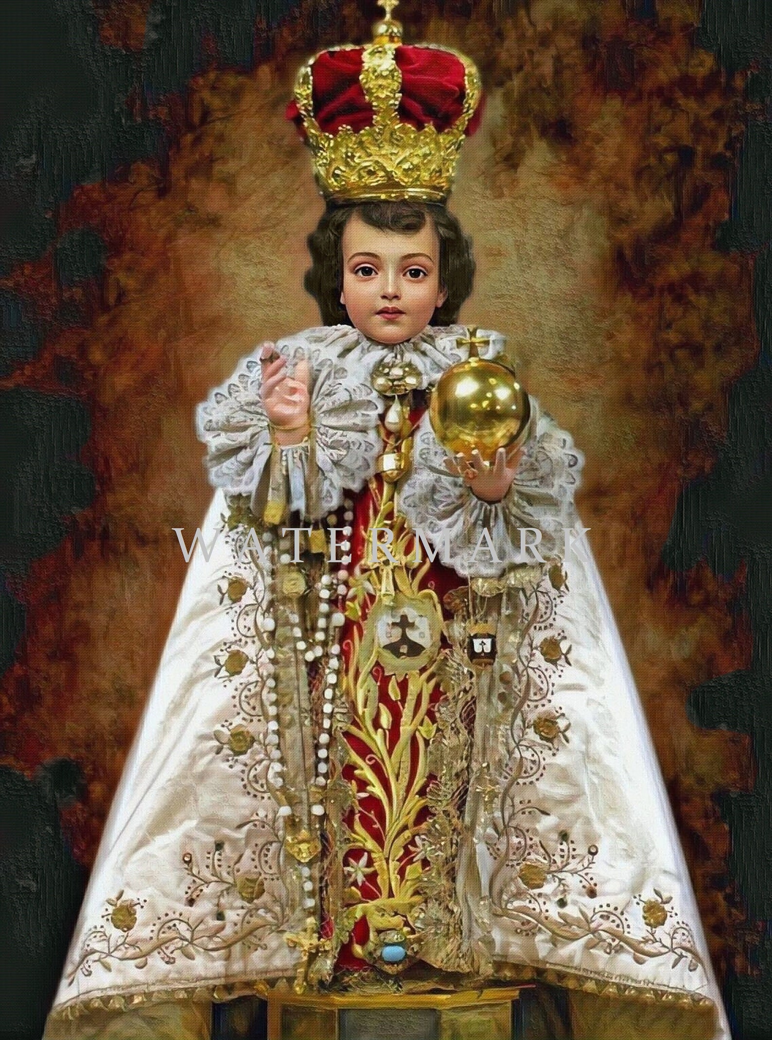 The Holy Infant of Prague Custom Digital Oil Painting DIGITAL DOWNLOAD ...