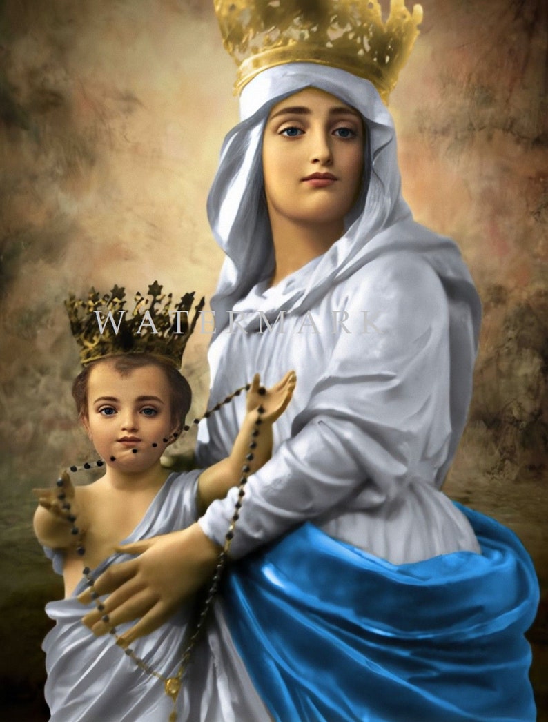 Blessed Virgin Mary Custom Digital Download Digital Oil Painting Of Our