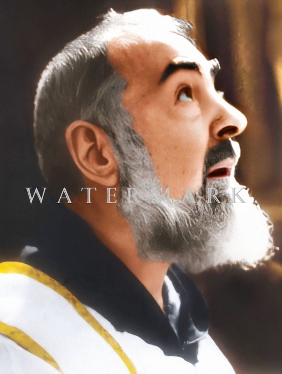 St. Padre Pio DIGITAL DOWNLOAD Custom Colorized Digital Photo | Etsy