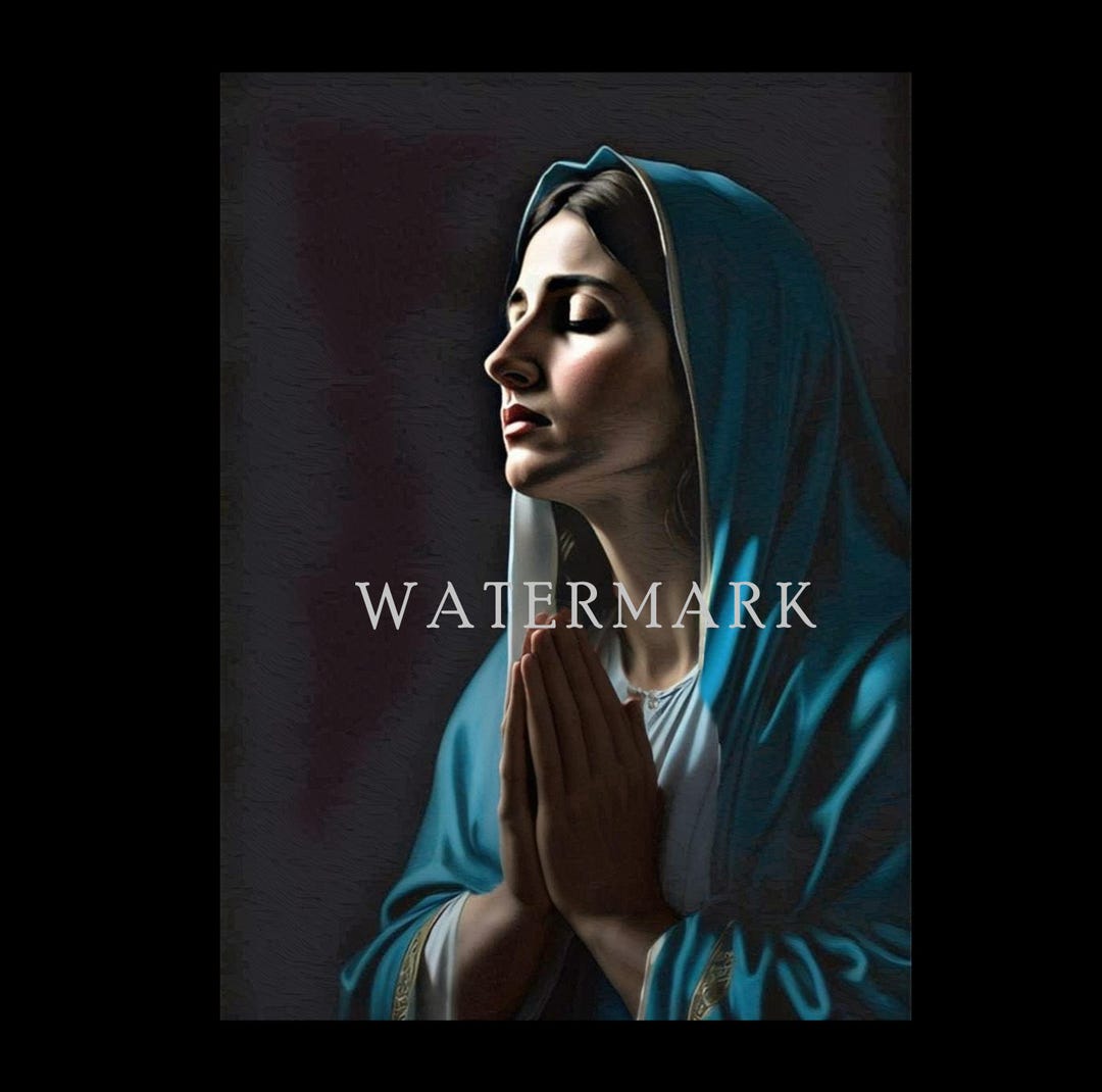 The Most Holy Name of Mary - Blessed Virgin Mary Custom Digital Oil ...