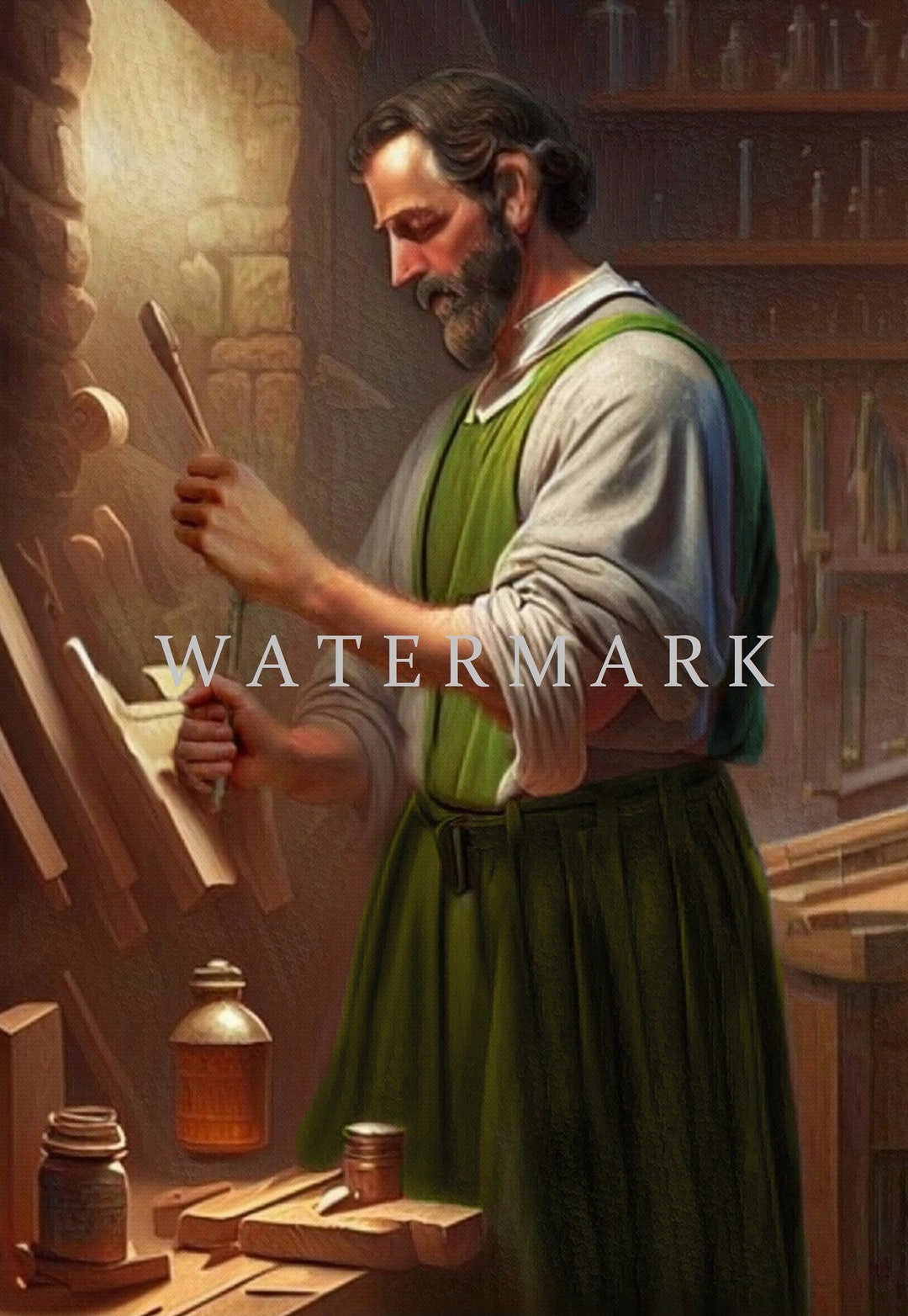 St. Joseph the Worker Custom Digital Oil Painting DIGITAL DOWNLOAD - Etsy