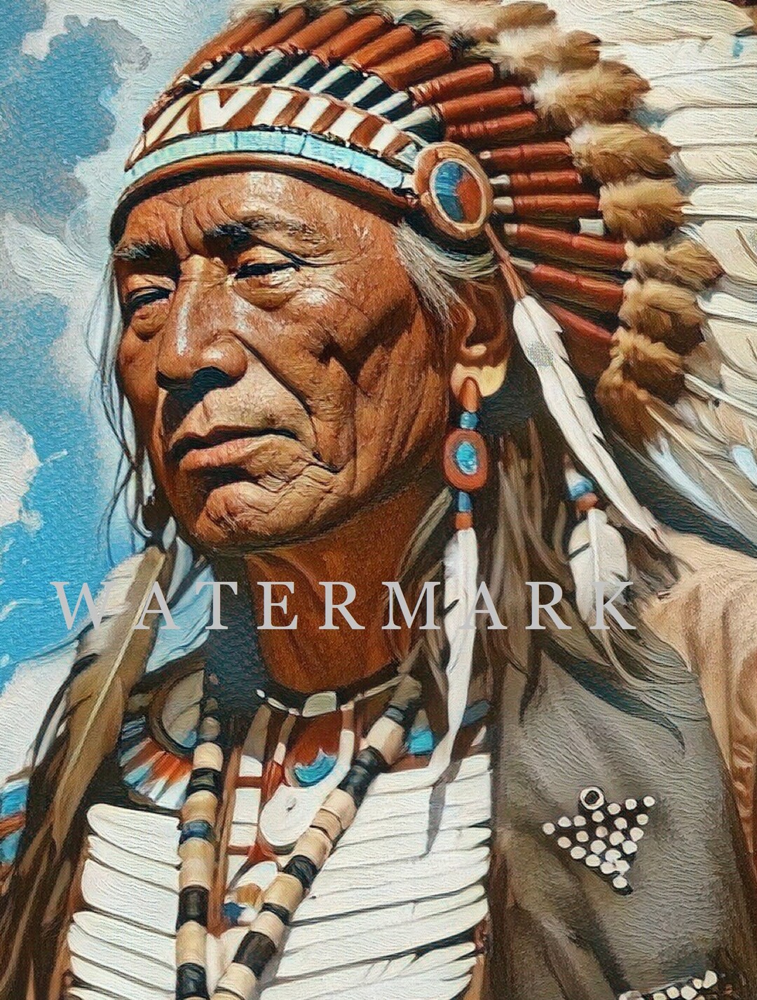 Servant of God Nicholas Black Elk Custom Digital Oil Painting DIGITAL ...