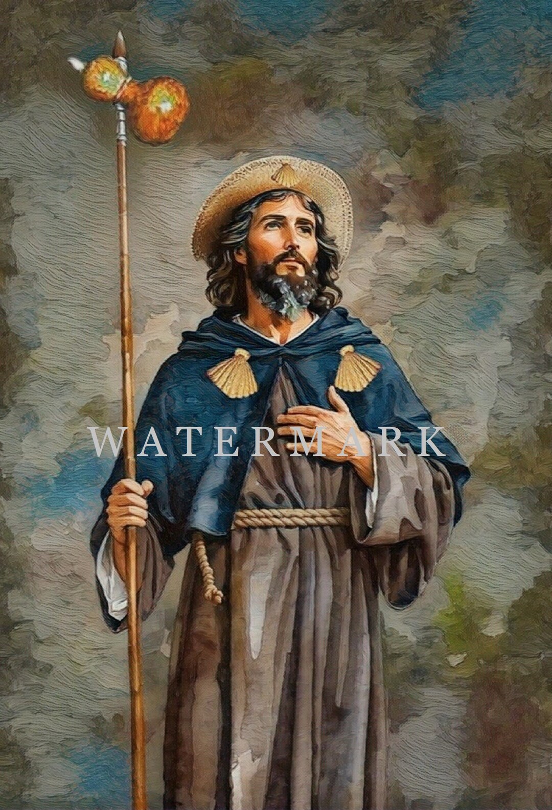 St. James the Greater - Apostle - Custom Digital Oil Painting DIGITAL ...
