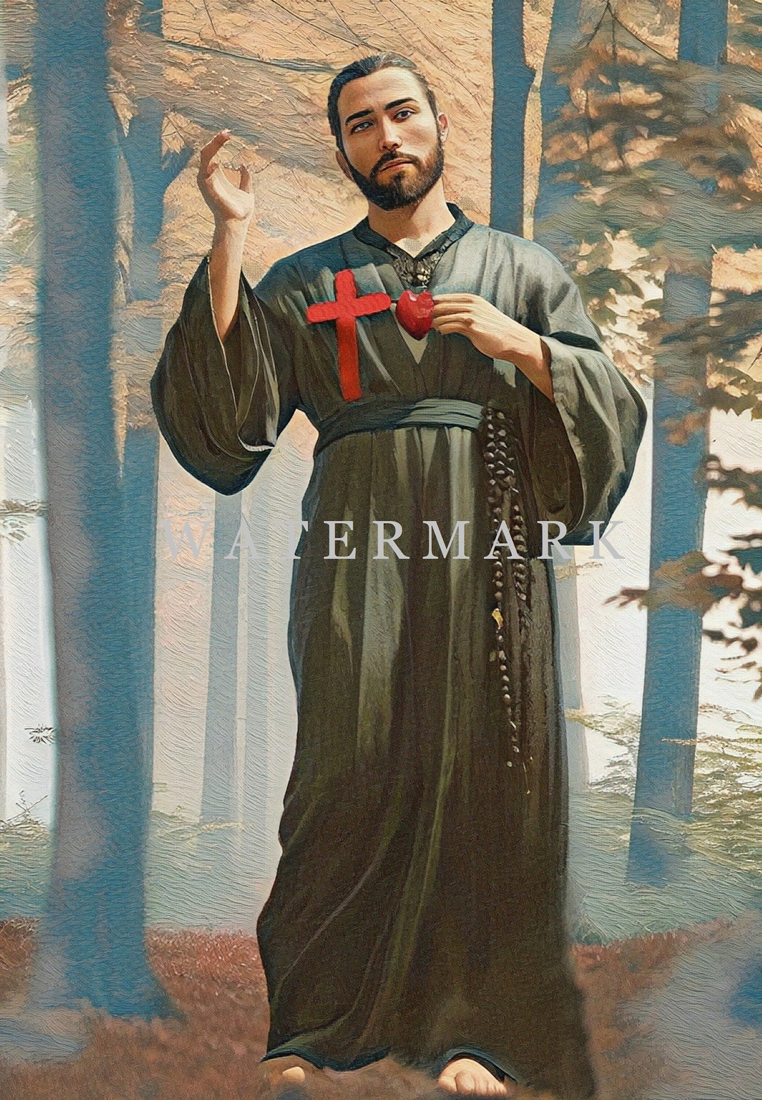 St. Camillus De Lellis Custom Digital Oil Painting DIGITAL DOWNLOAD - Etsy