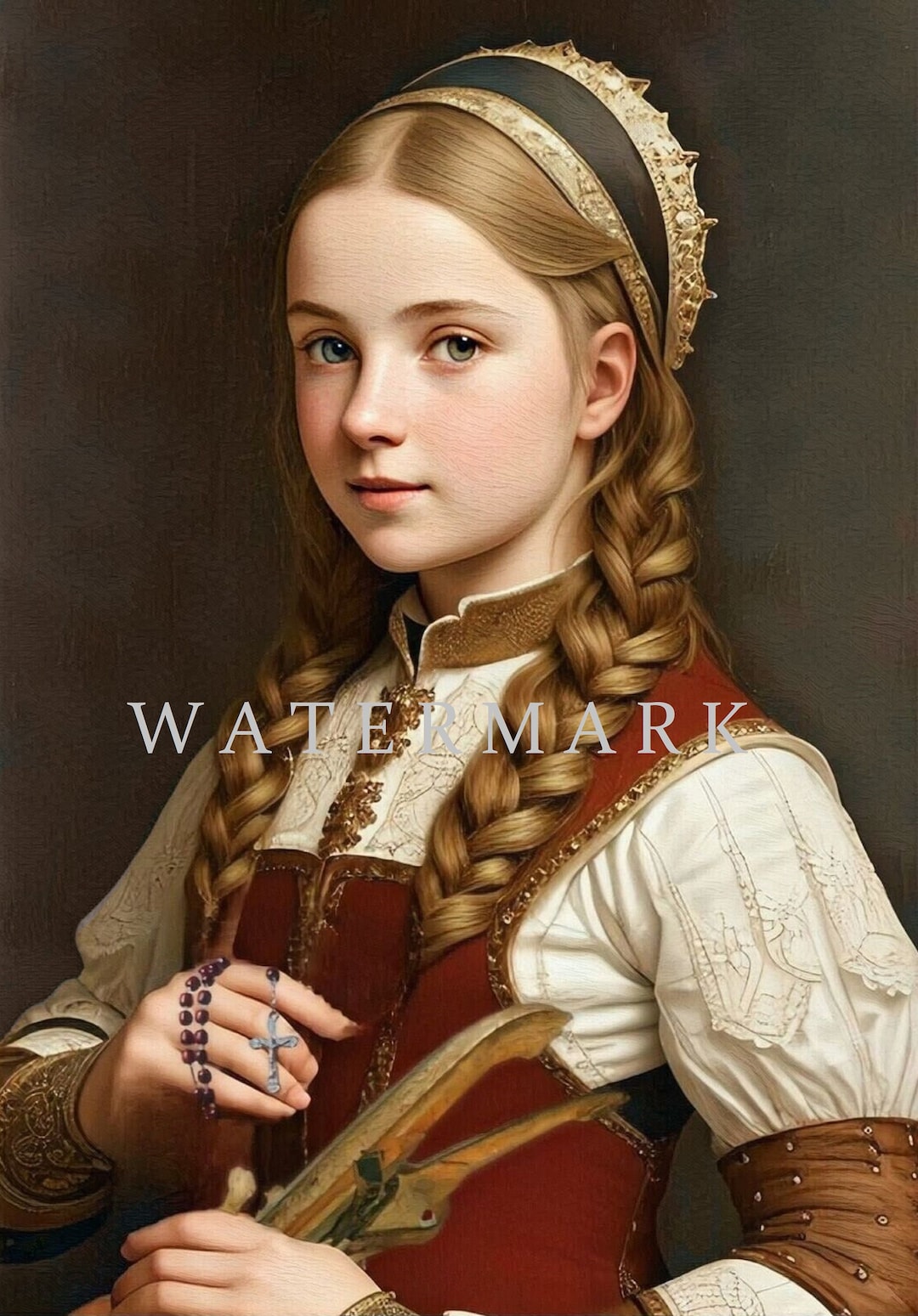 St. Lidwina of Schiedam Custom Digital Oil Painting DIGITAL DOWNLOAD - Etsy