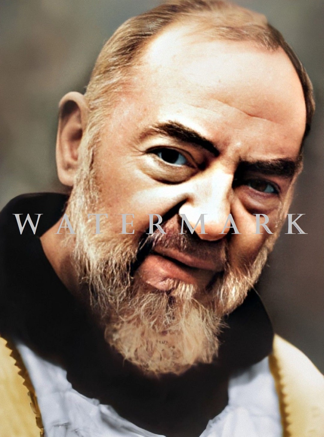 St. Padre Pio DIGITAL DOWNLOAD Custom Colorized Digital Photo Painting ...