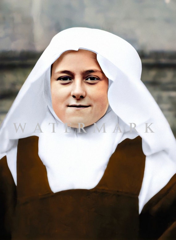 St. Therese of Lisieux the Little Flower Custom Colorized | Etsy