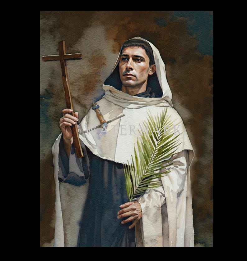 St. Angelus of Jerusalem - Carmelite - Custom Digital Oil Painting ...