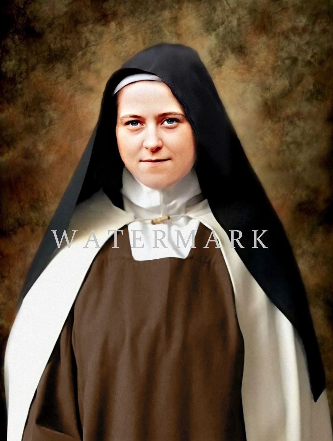 St. Therese of Lisieux the Little Flower Custom Colorized Digital Photo ...