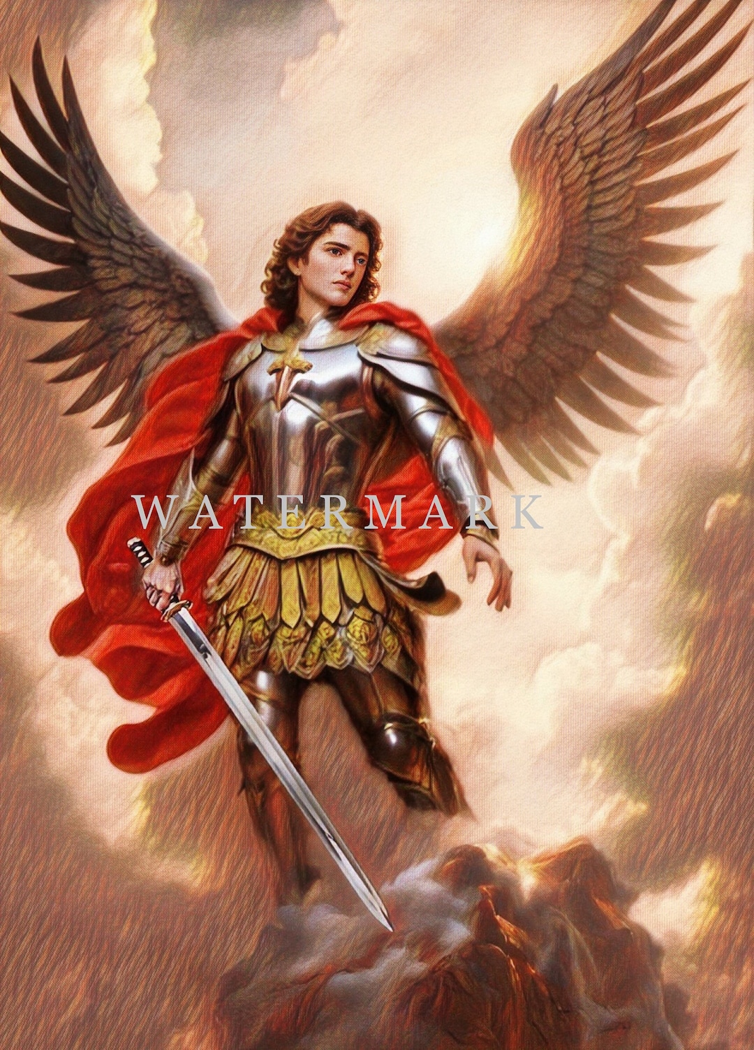 St. Michael the Archangel Custom Digital Oil Painting DIGITAL DOWNLOAD ...