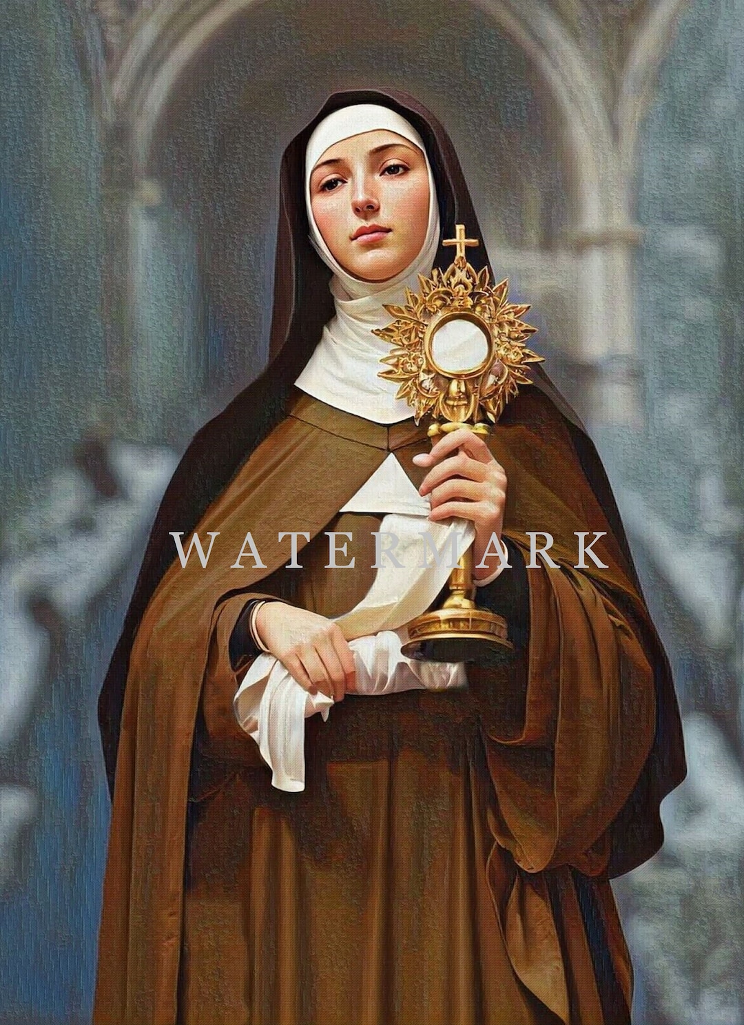 St. Clare of Assisi Custom Digital Oil Painting DIGITAL DOWNLOAD - Etsy