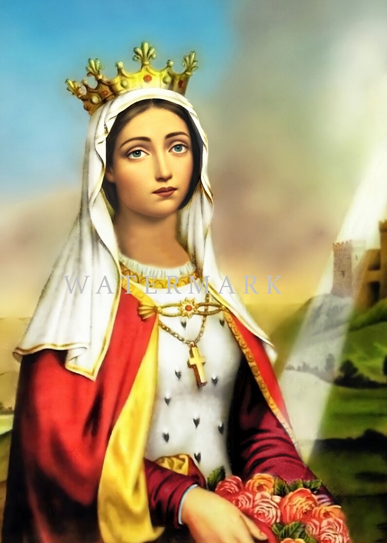 St. Elizabeth of Hungary Customized and Restored Digital Oil - Etsy