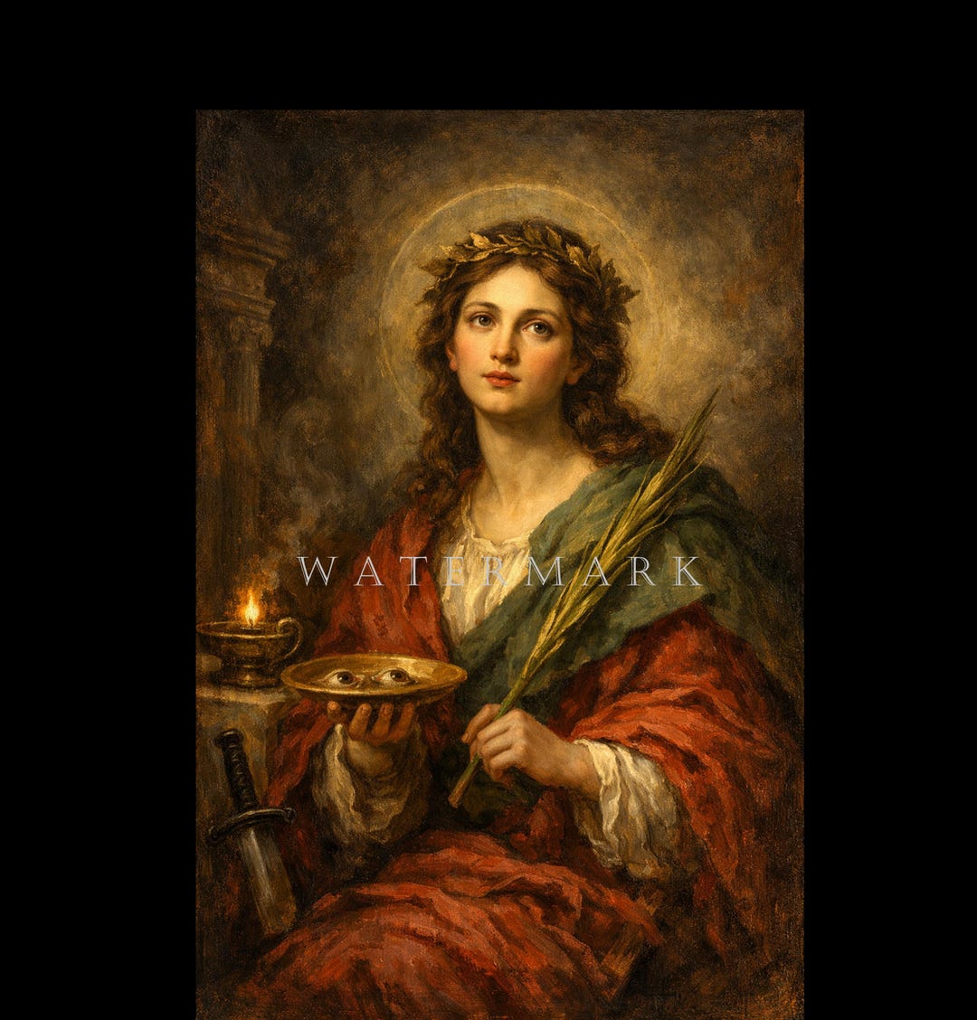 St. Lucy Custom Digital Oil Painting DIGITAL DOWNLOAD - Etsy