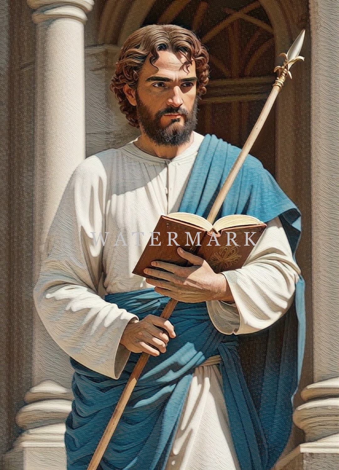 St. Thomas the Apostle Custom Digital Oil Painting DIGITAL DOWNLOAD - Etsy