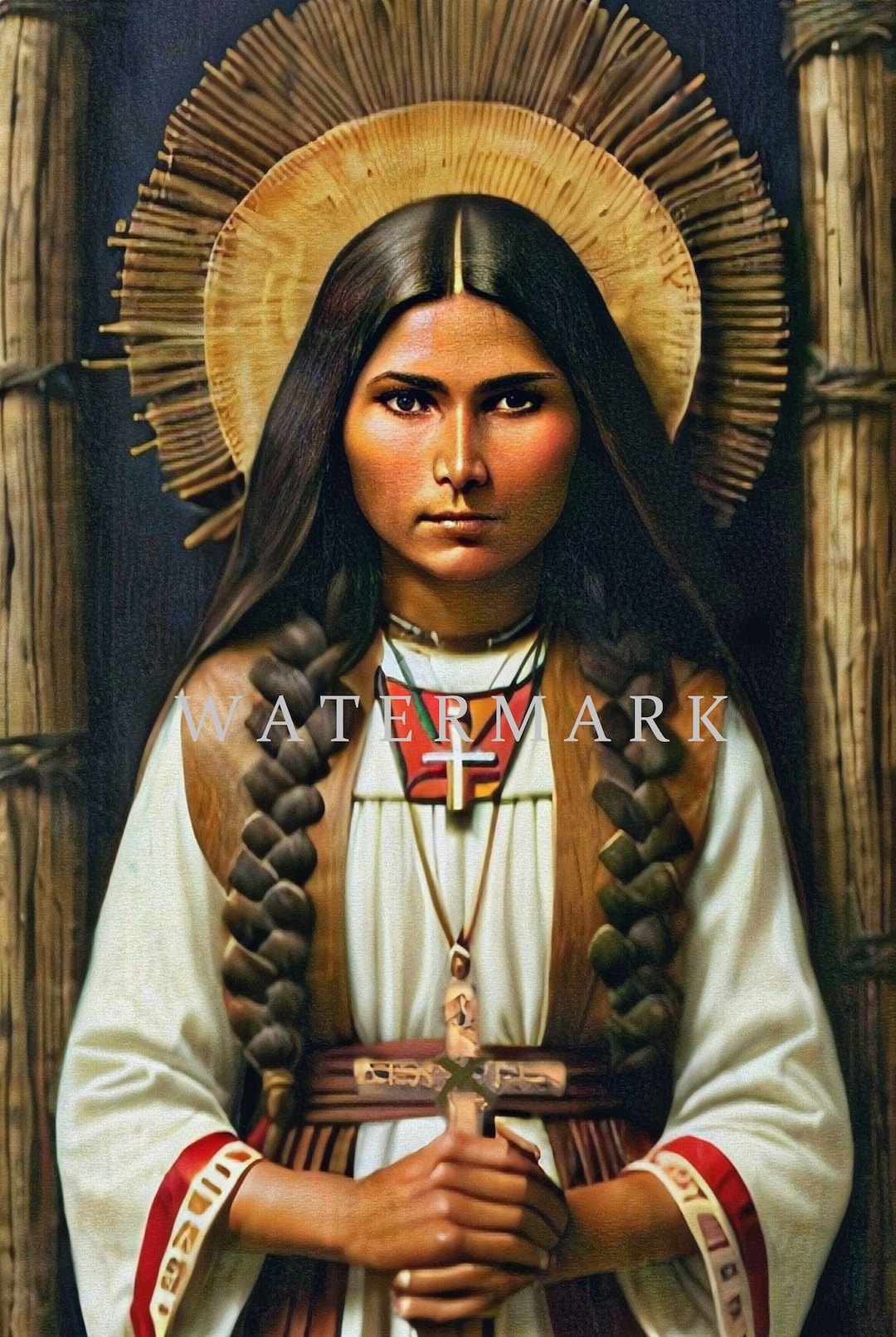 St. Kateri Tekakwitha Custom Digital Oil Painting DIGITAL DOWNLOAD - Etsy