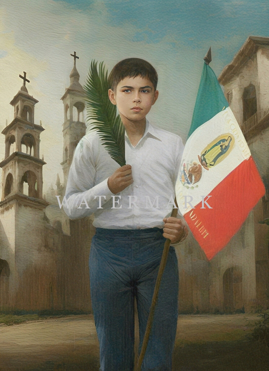 José Sánchez Del Río Custom Digital Oil Painting Cristeros Martyr ...