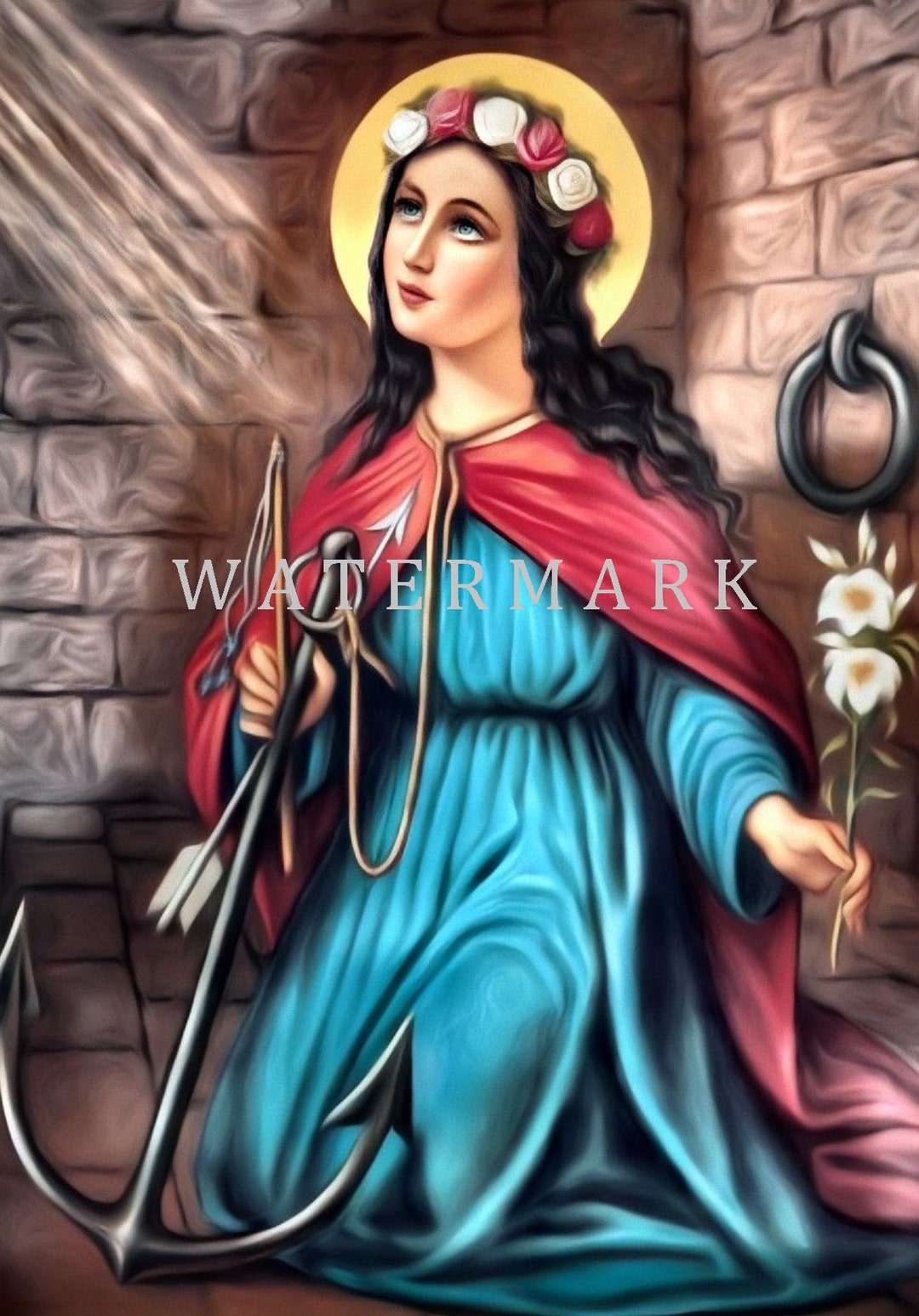 St. Philomena Custom DIGITAL DOWNLOAD Digital Oil Painting - Etsy
