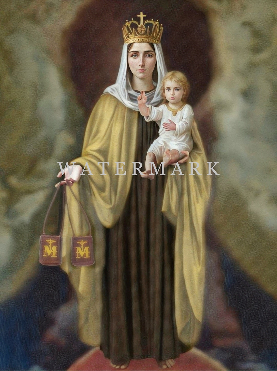 Our Lady of Mount Carmel Custom Digital Oil Painting DIGITAL DOWNLOAD - Etsy