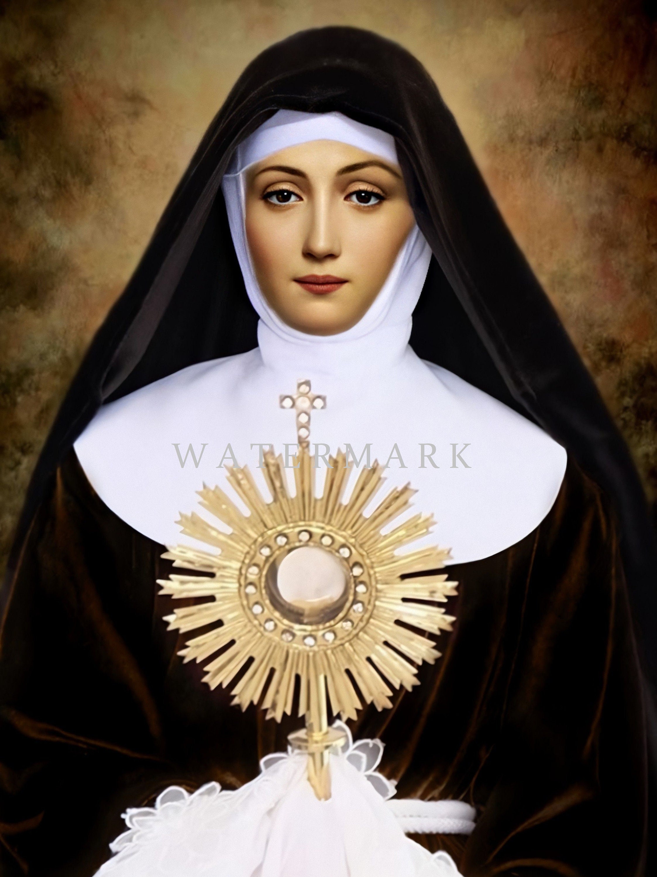 St Clare Of Assisi Monstrance Clipart