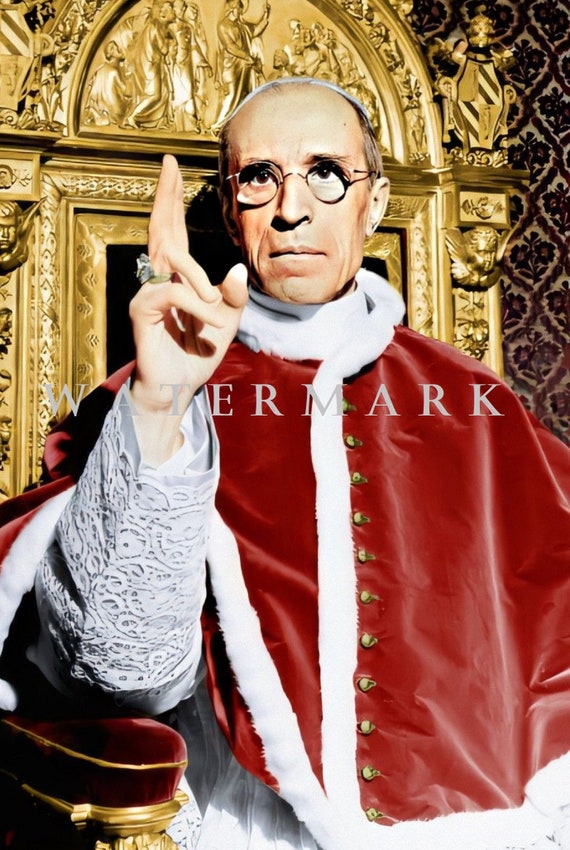 Custom DIGITAL DOWNLOAD Colorized Photo Painting Catholic Pope | Etsy