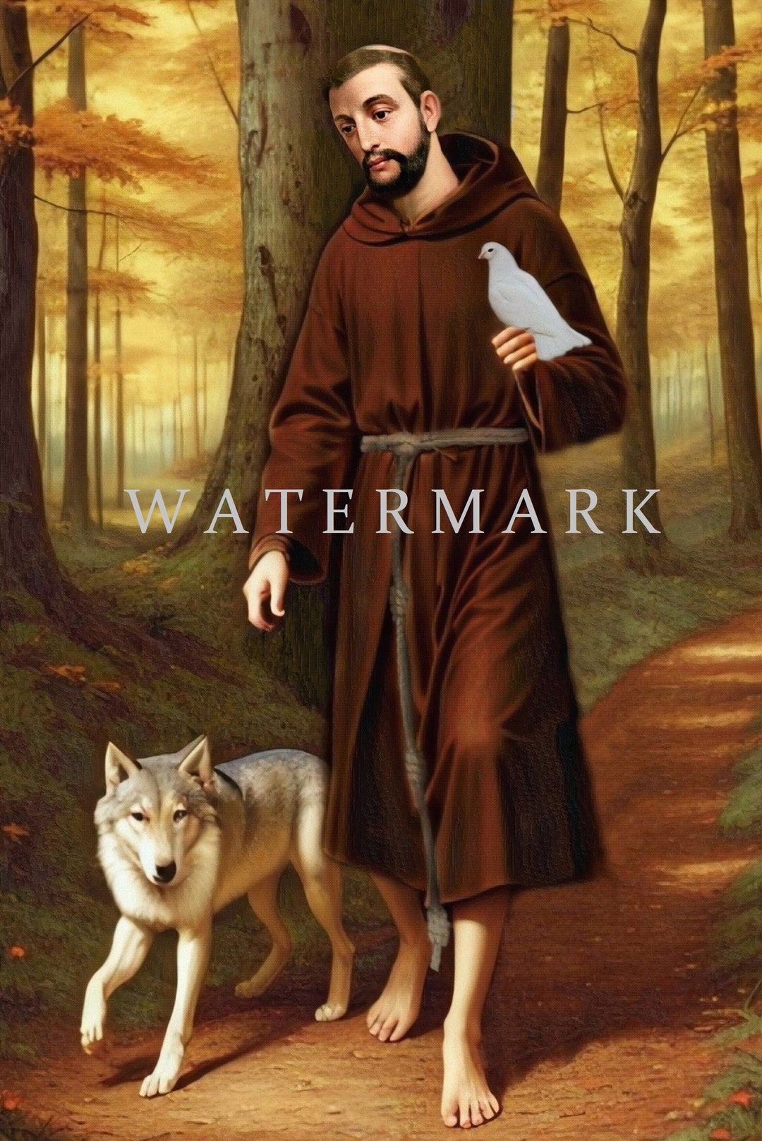 St. Francis of Assisi Custom Digital Oil Painting DIGITAL DOWNLOAD - Etsy