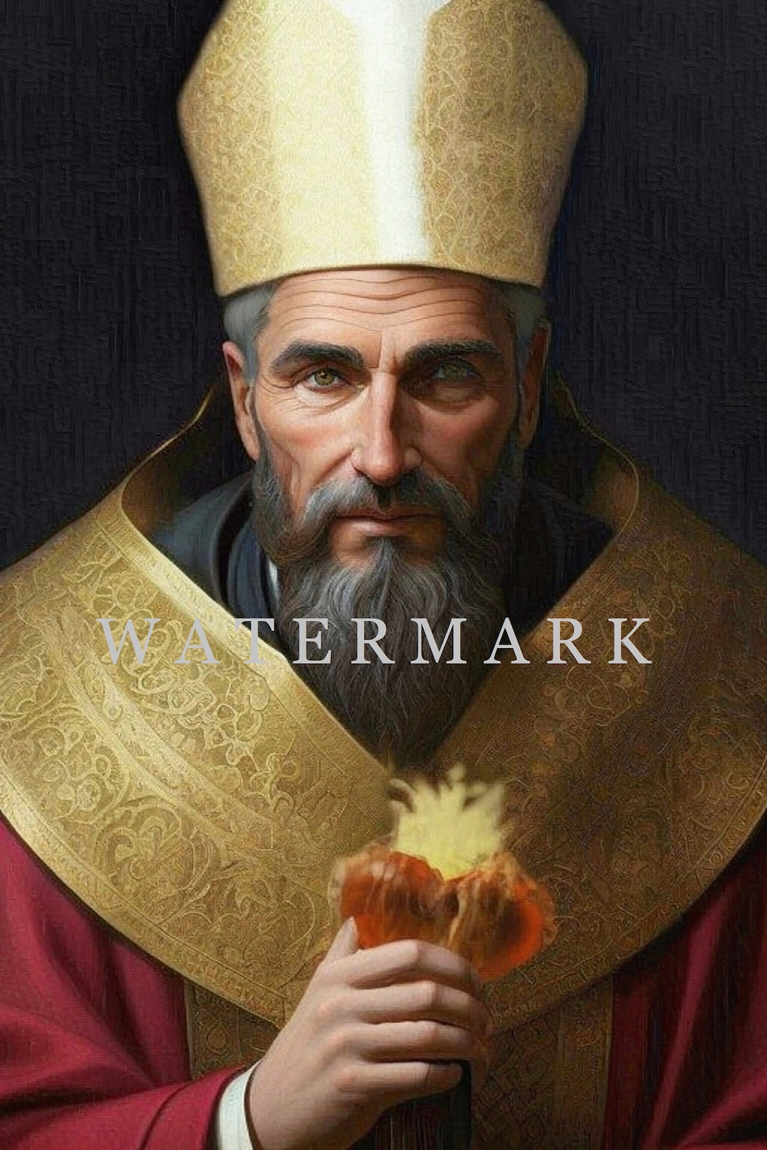 St. Augustine of Hippo Custom Digital Oil Painting DIGITAL DOWNLOAD - Etsy