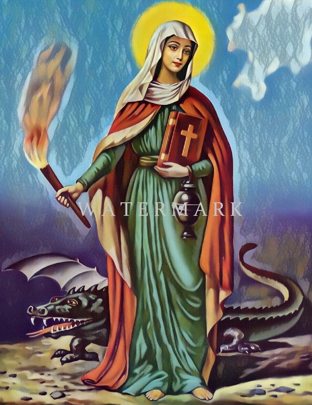 St. Martha of Bethany Custom Digital Oil Painting DIGITAL DOWNLOAD - Etsy