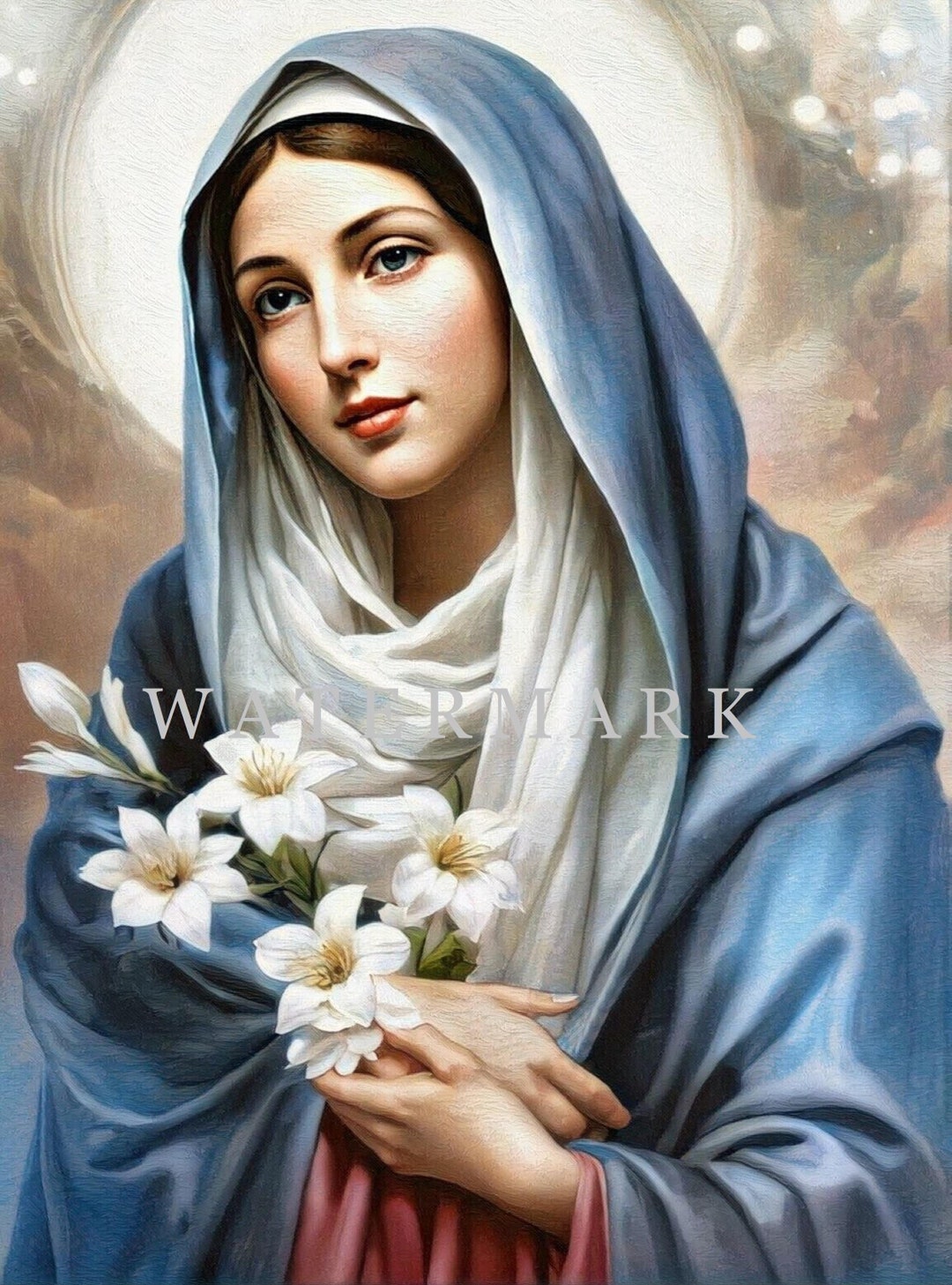 The Most Blessed Virgin Mary Customized and Restored Digital Oil ...