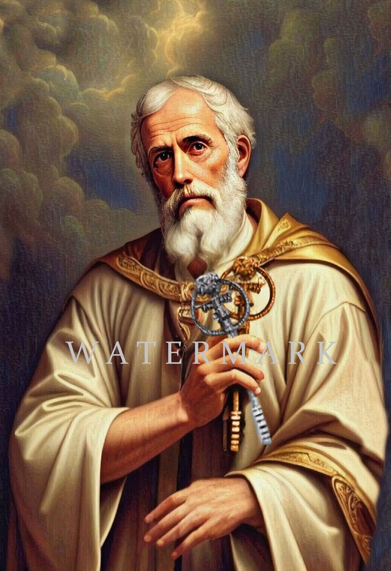 St. Peter the Apostle Custom Digital Oil Painting DIGITAL DOWNLOAD - Etsy