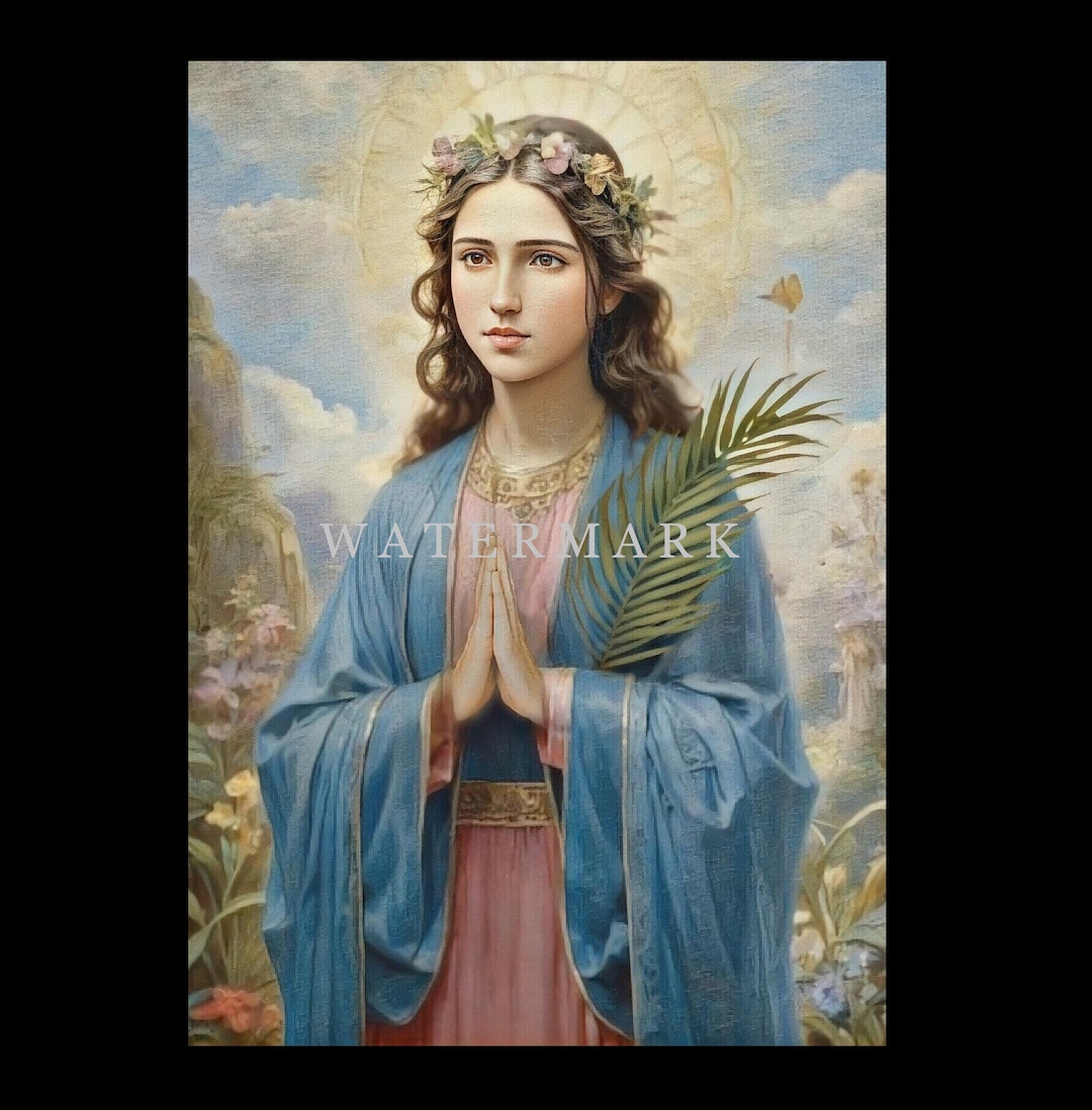 St. Maria Goretti Custom Digital Oil Painting DIGITAL DOWNLOAD - Etsy