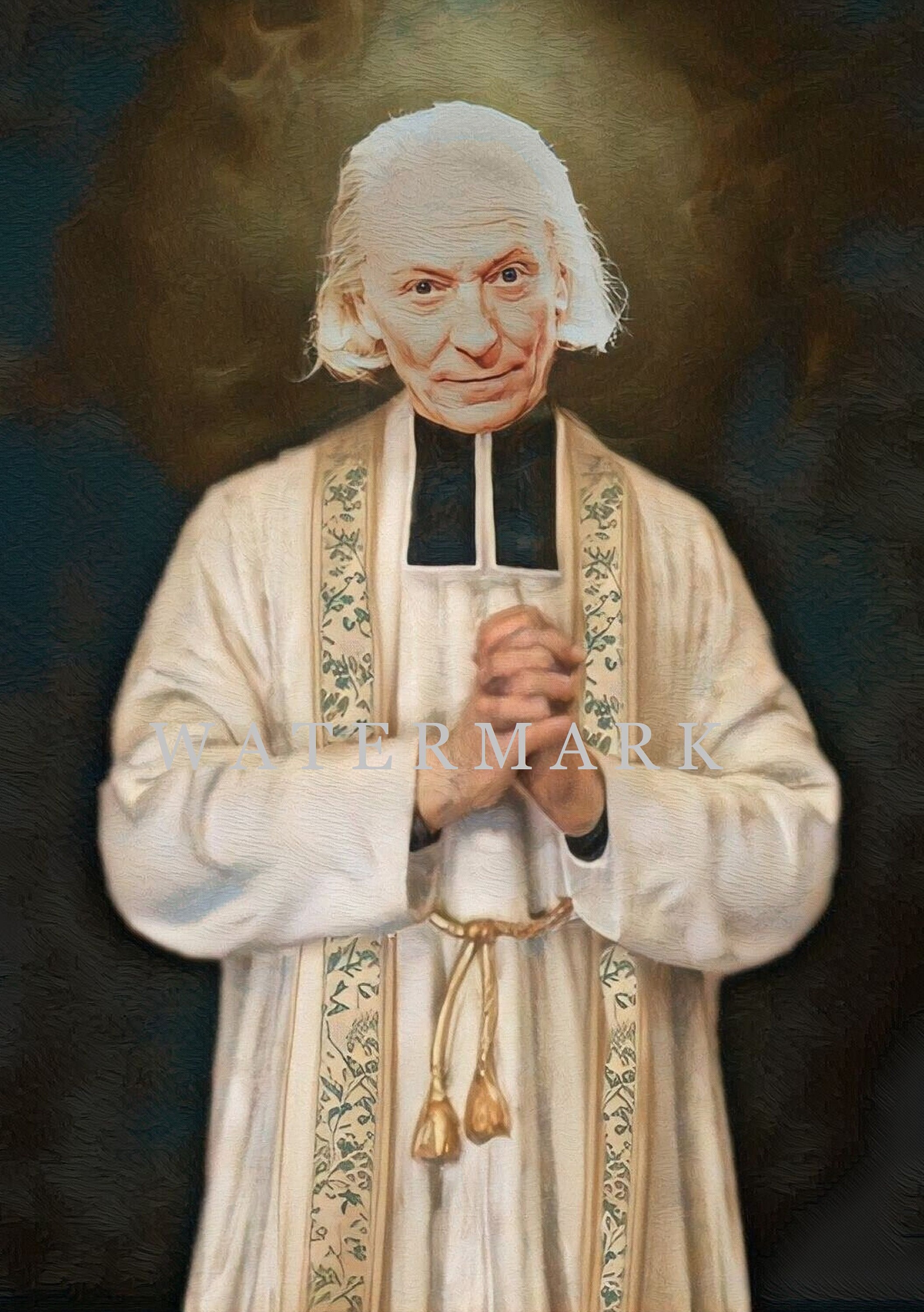 St. John Vianney Custom Digital Oil Painting DIGITAL DOWNLOAD - Etsy